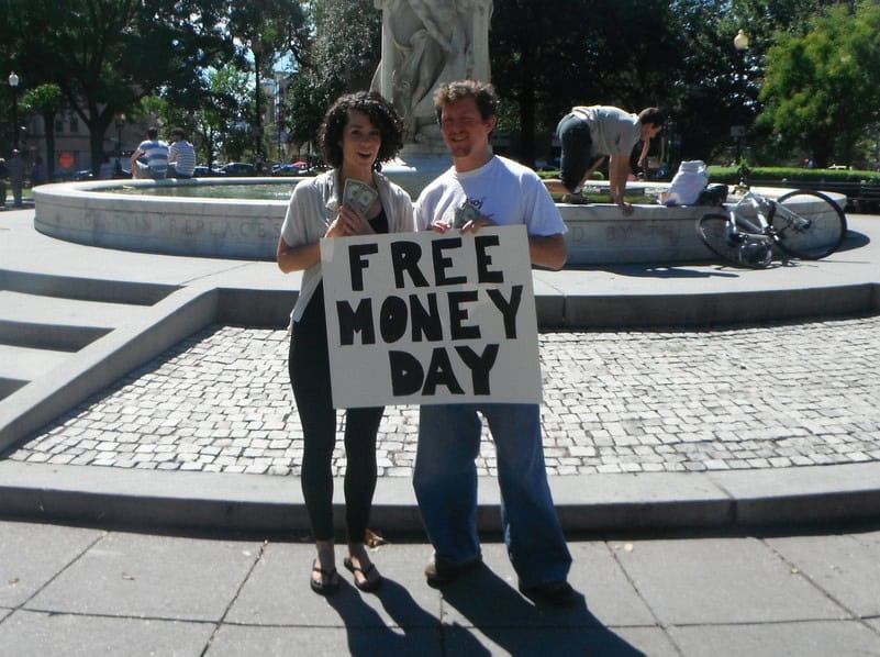 Something for nothing: Free Money Day 2012 - Positive News - Positive News